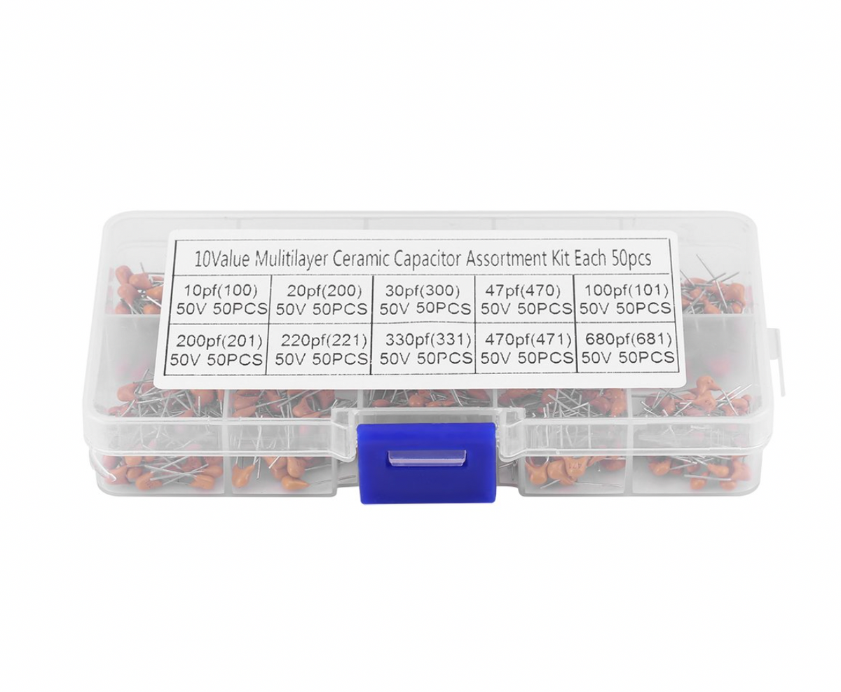 CERAMIC CAPACITOR KIT 50V 500PS 10PF---680PF – SMARTQAT